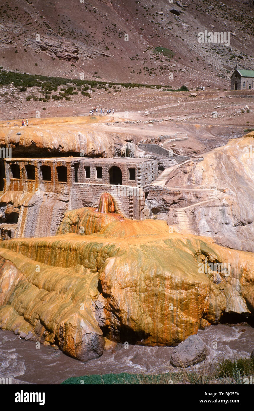 Argentina. Puente del Inca. Ruins of the spa Stock Photo - Alamy