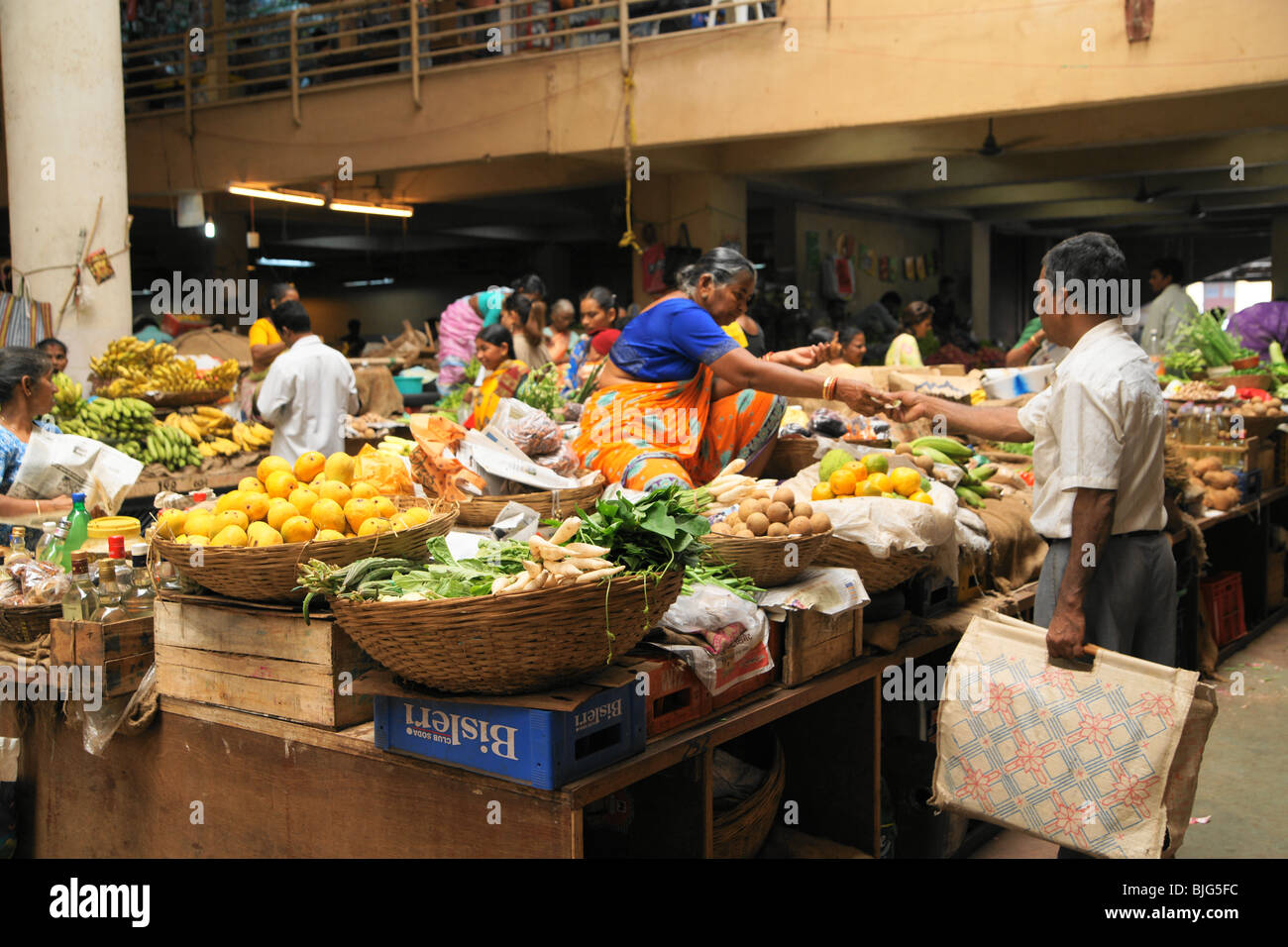 Panjim market, the fruit and veg hall Stock Photo - Alamy