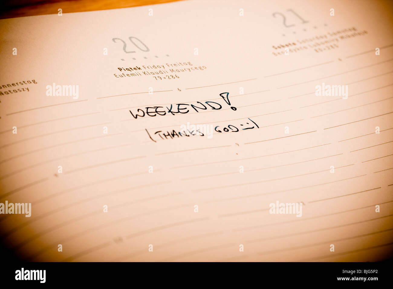 Weekend planner hi-res stock photography and images - Alamy