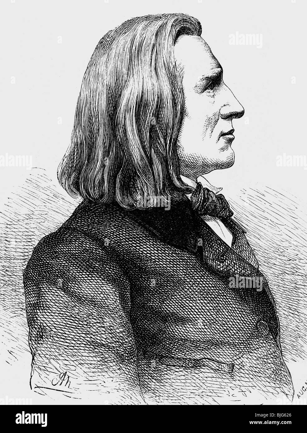 Liszt portrait drawing Black and White Stock Photos & Images - Alamy