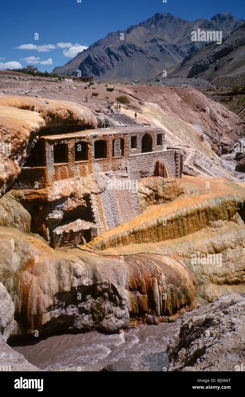 Argentina. Puente del Inca. Ruins of the spa Stock Photo - Alamy