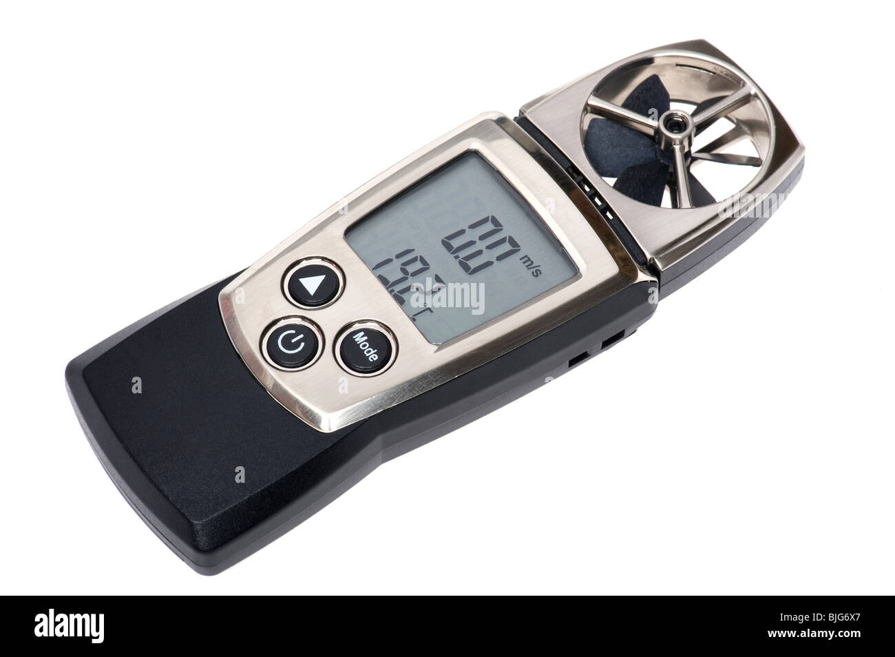 object on white - tool Measuring instrument speed wind Stock Photo - Alamy