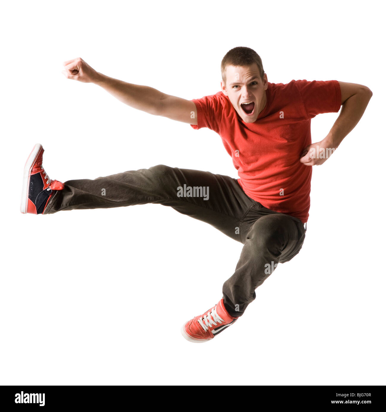 man jumping in the air Stock Photo - Alamy