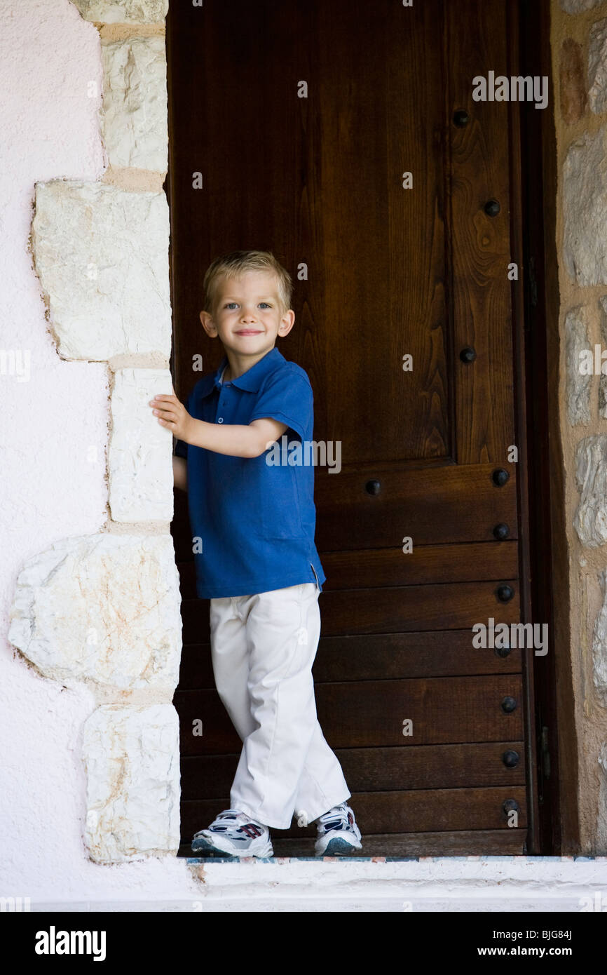 boy in a blue shirt Stock Photo - Alamy