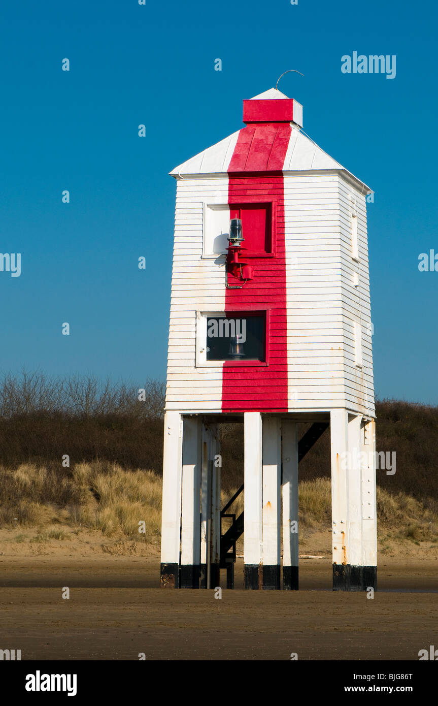 The Low Lighthouse, lighthouse on legs, on Burnham on Sea beach in ...