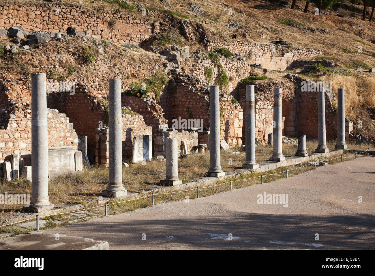 The Roman Market (The Agora) at Delphi, Greece Stock Photo - Alamy