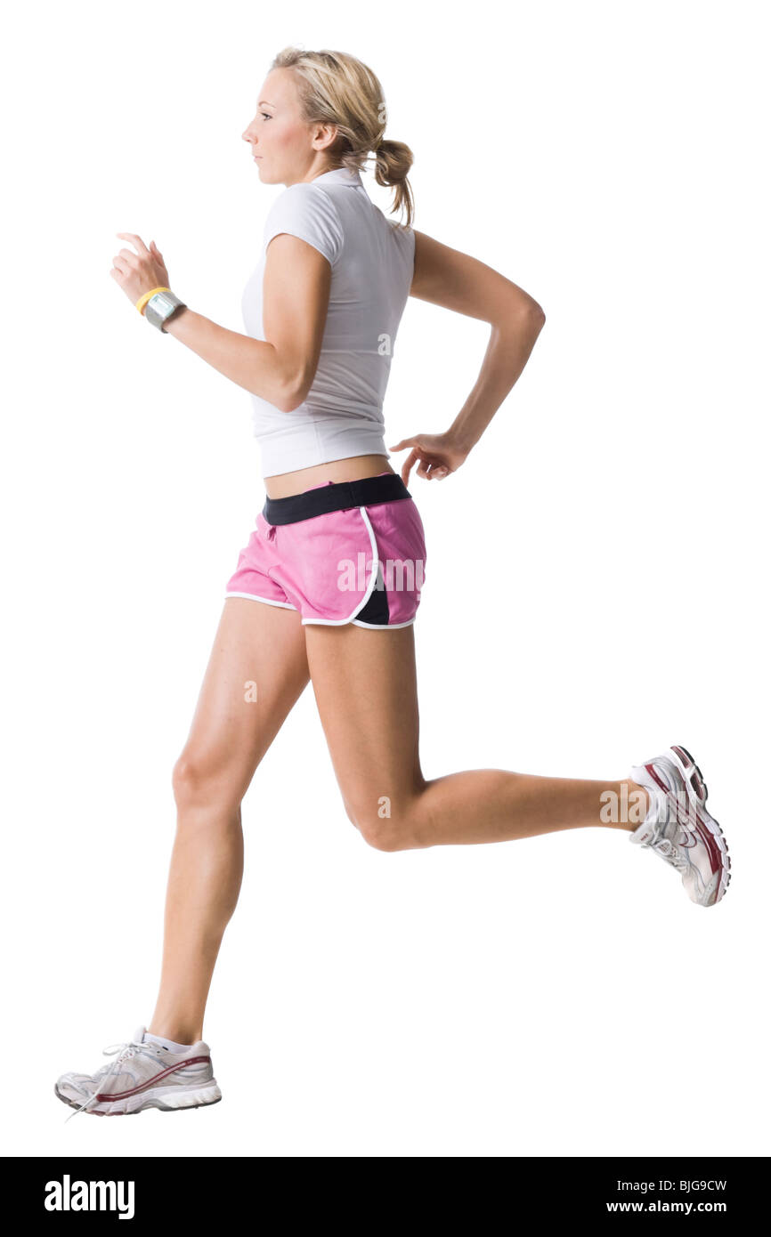 woman in pink running shorts Stock Photo - Alamy