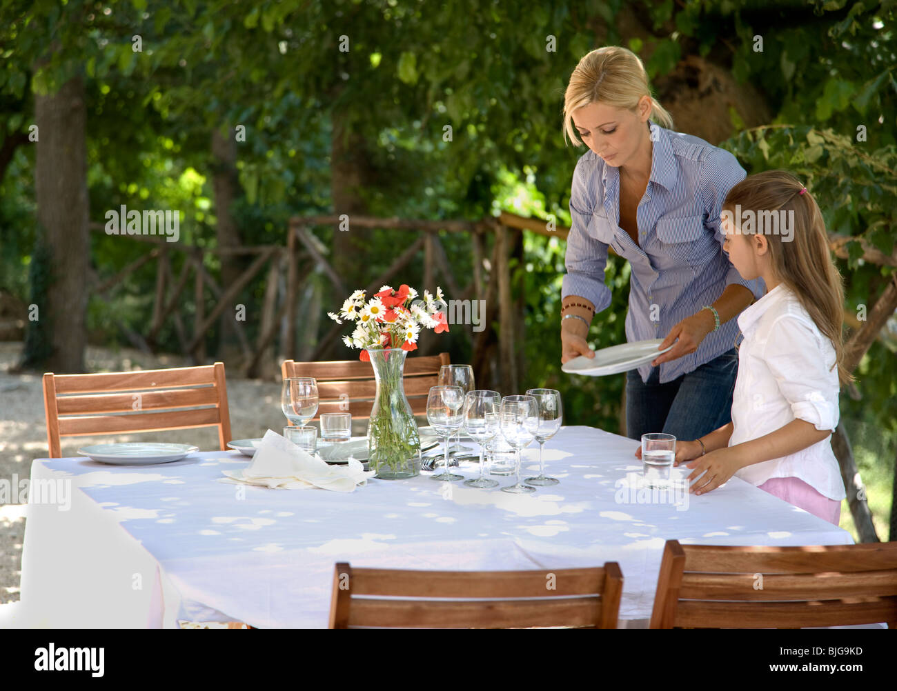 Child Setting Table Plates High Resolution Stock Photography and Images ...