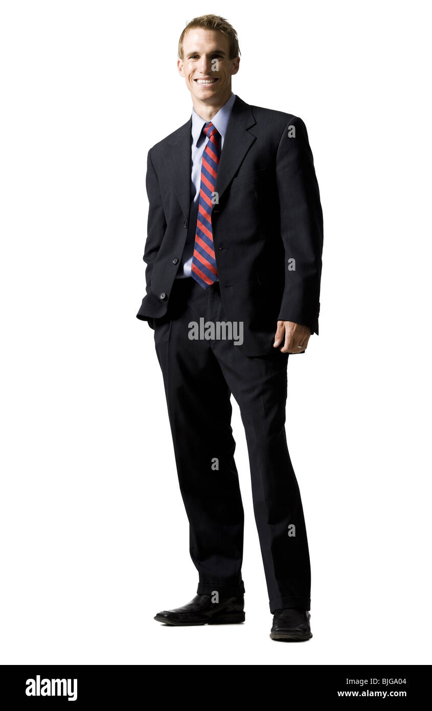 Front view caucasian businessman standing Cut Out Stock Images ...