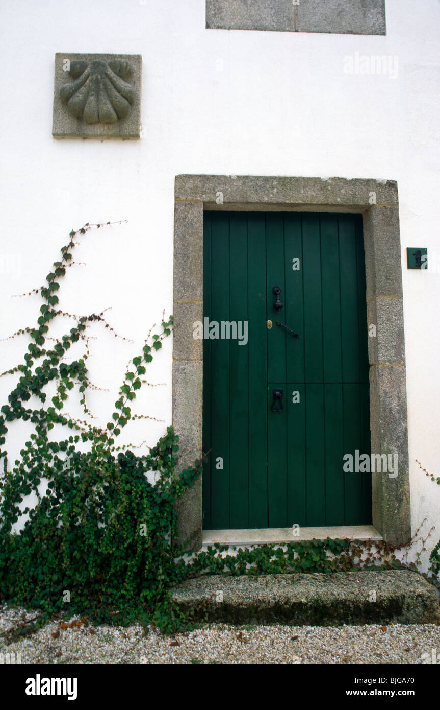 Padron Galicia Spain Pilgrims Hostel Scallop Shell Marker Stock Photo ...