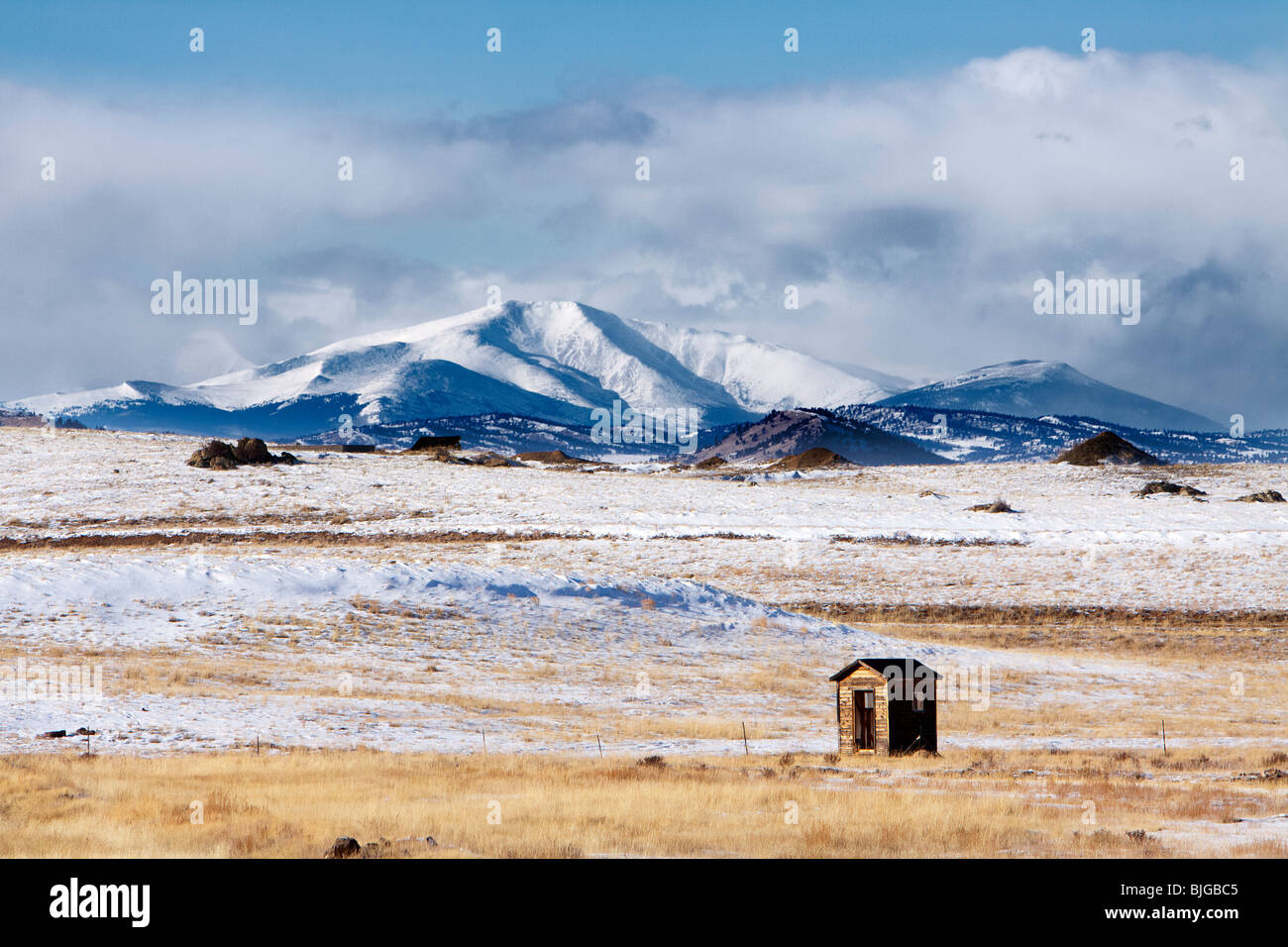 What appears to be an outhouse in the middle of nowhere, Colorado, USA ...