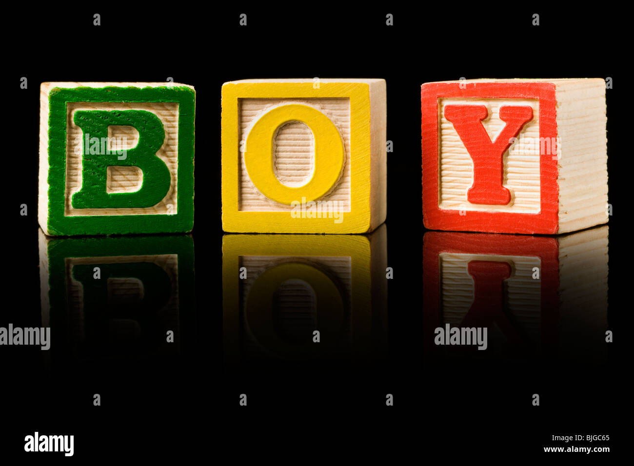 nursery blocks spelling "boy Stock Photo - Alamy