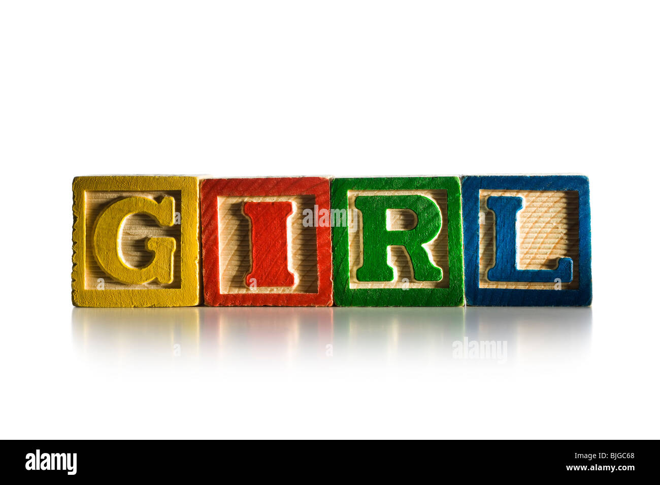 nursery blocks spelling "girl Stock Photo - Alamy