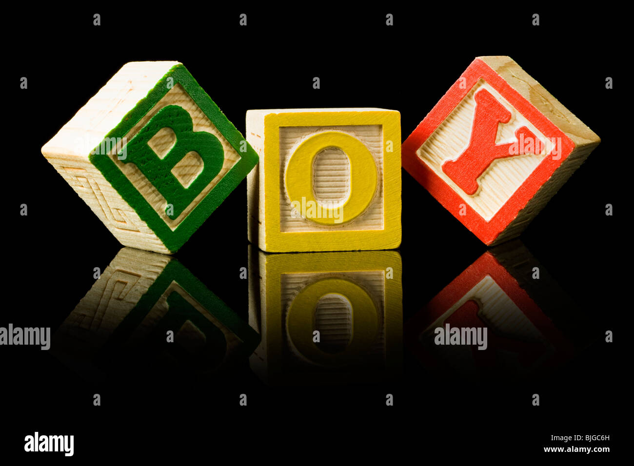 nursery blocks spelling "boy Stock Photo - Alamy