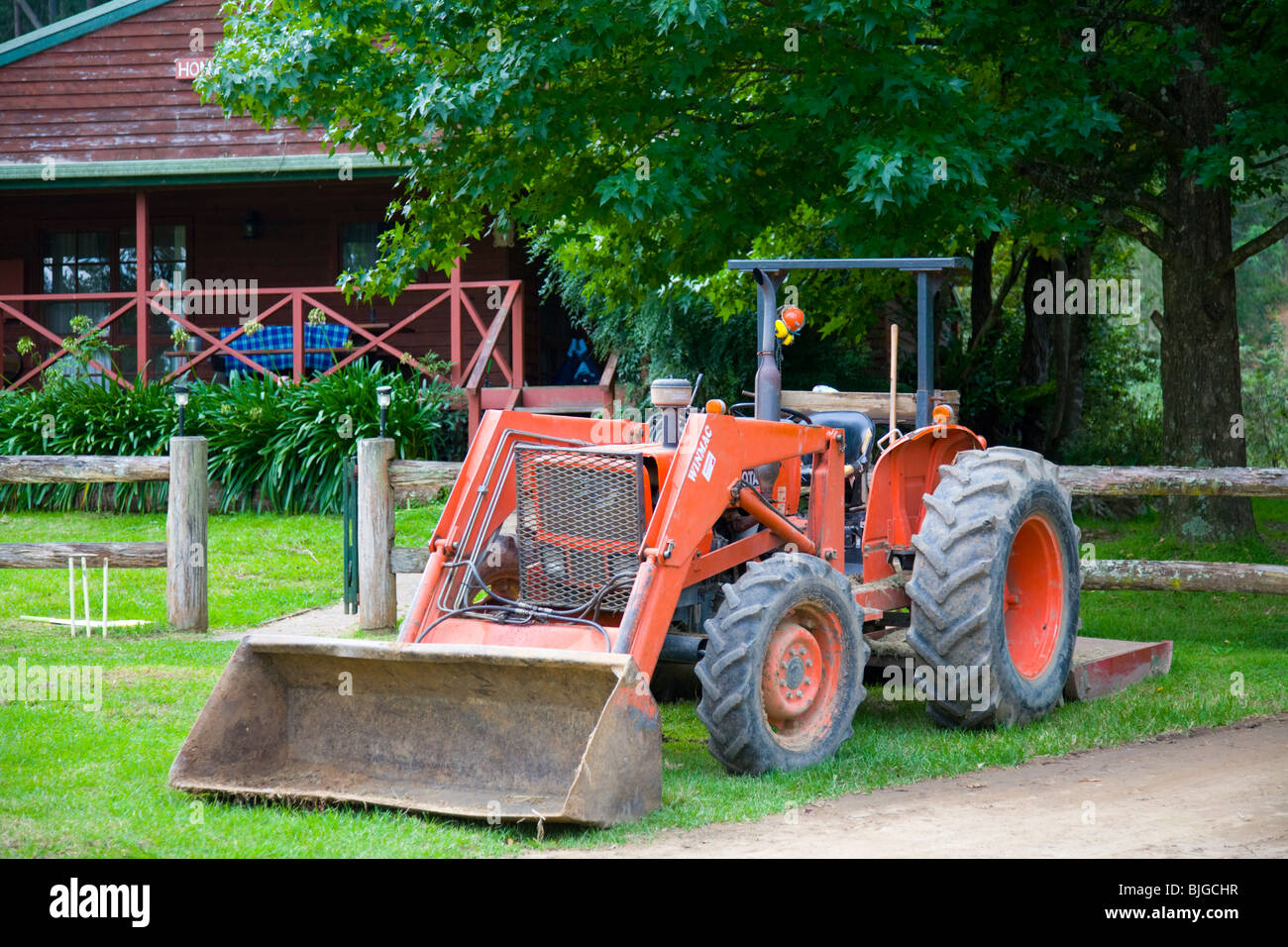 australian tractor on a farm Stock Photo - Alamy