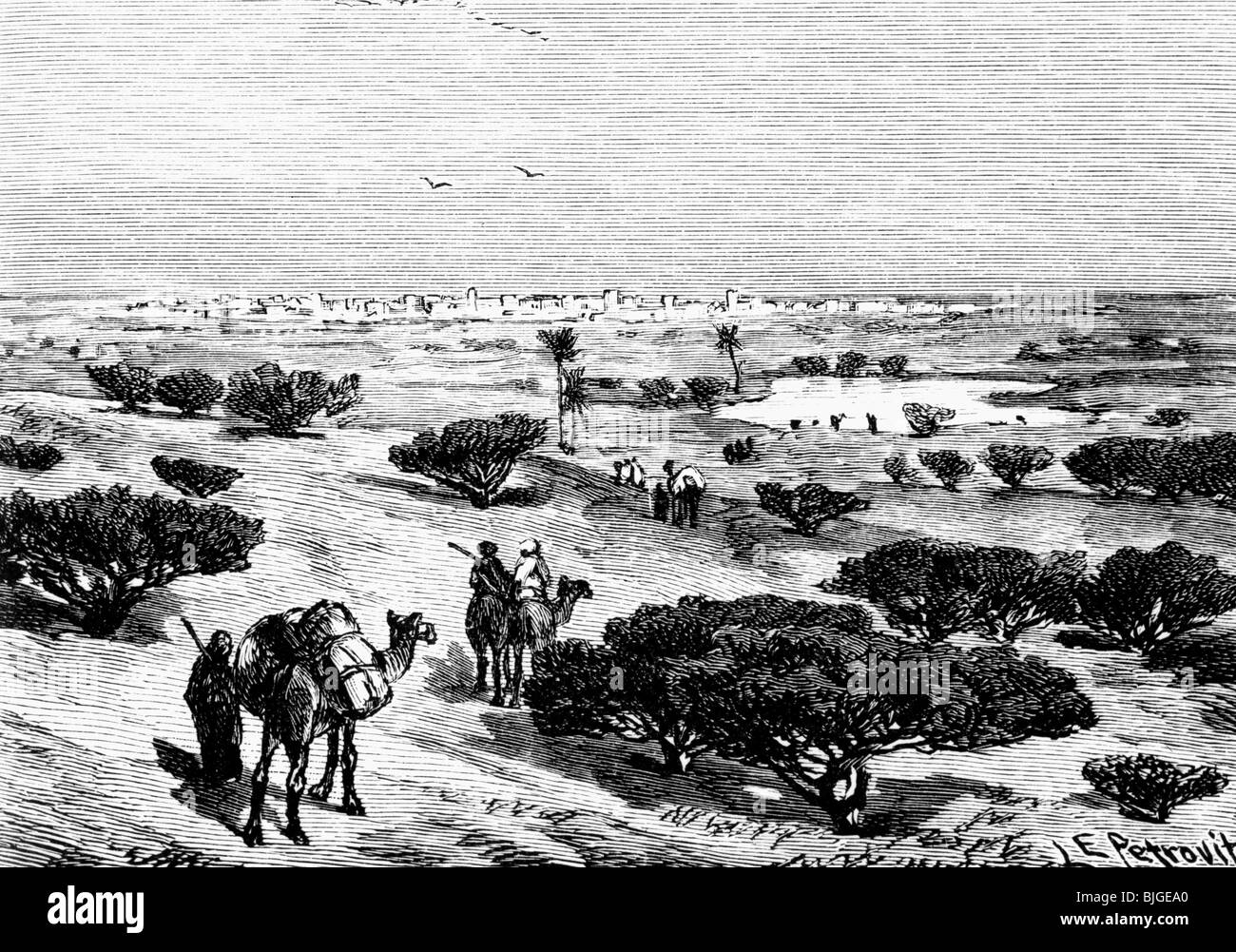 geography / travel, Mali, Timbuktu, view, circa 1860 Stock Photo - Alamy