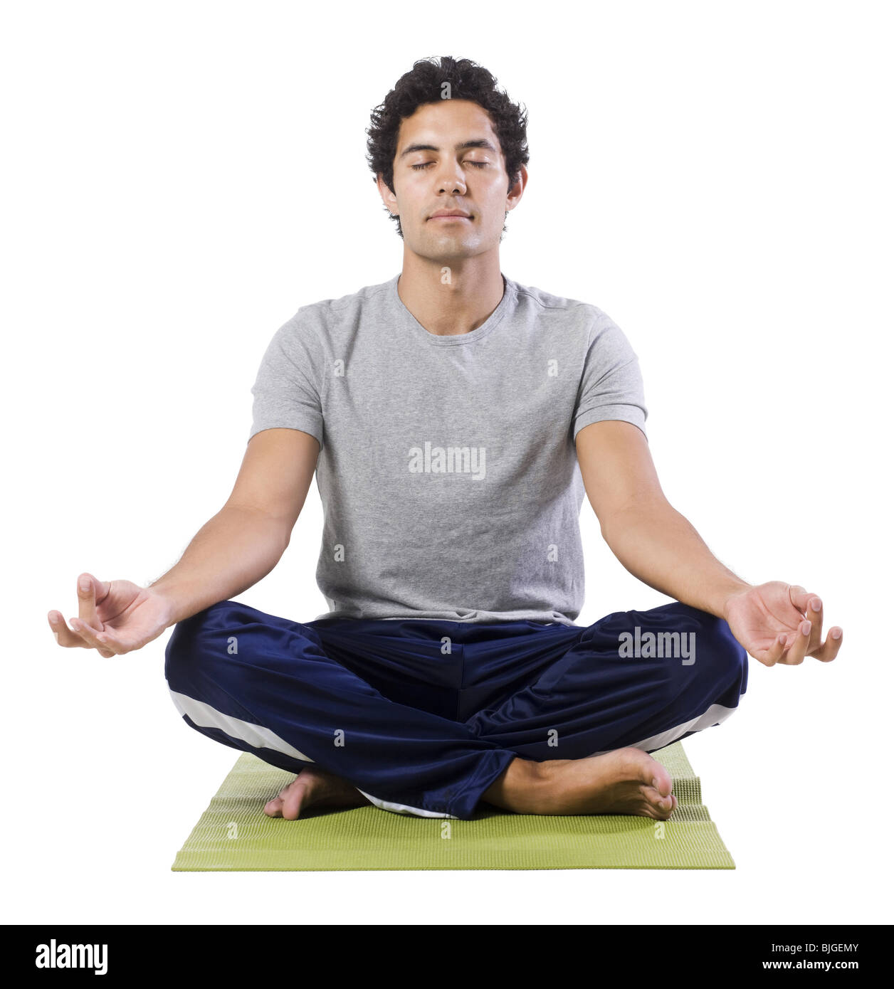 man doing yoga Stock Photo - Alamy