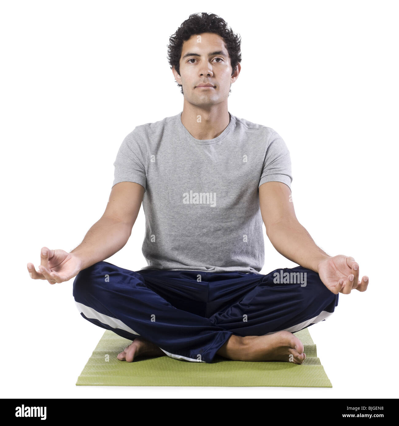 man doing yoga Stock Photo - Alamy