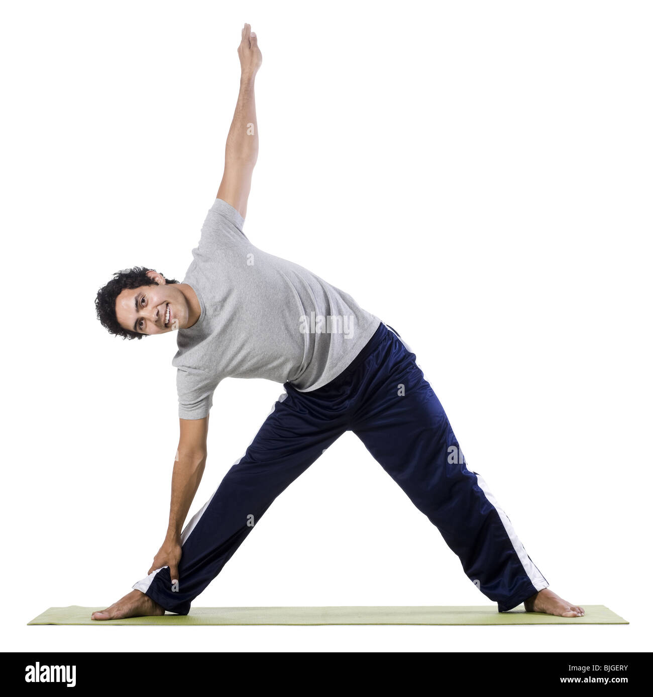 man doing yoga Stock Photo - Alamy