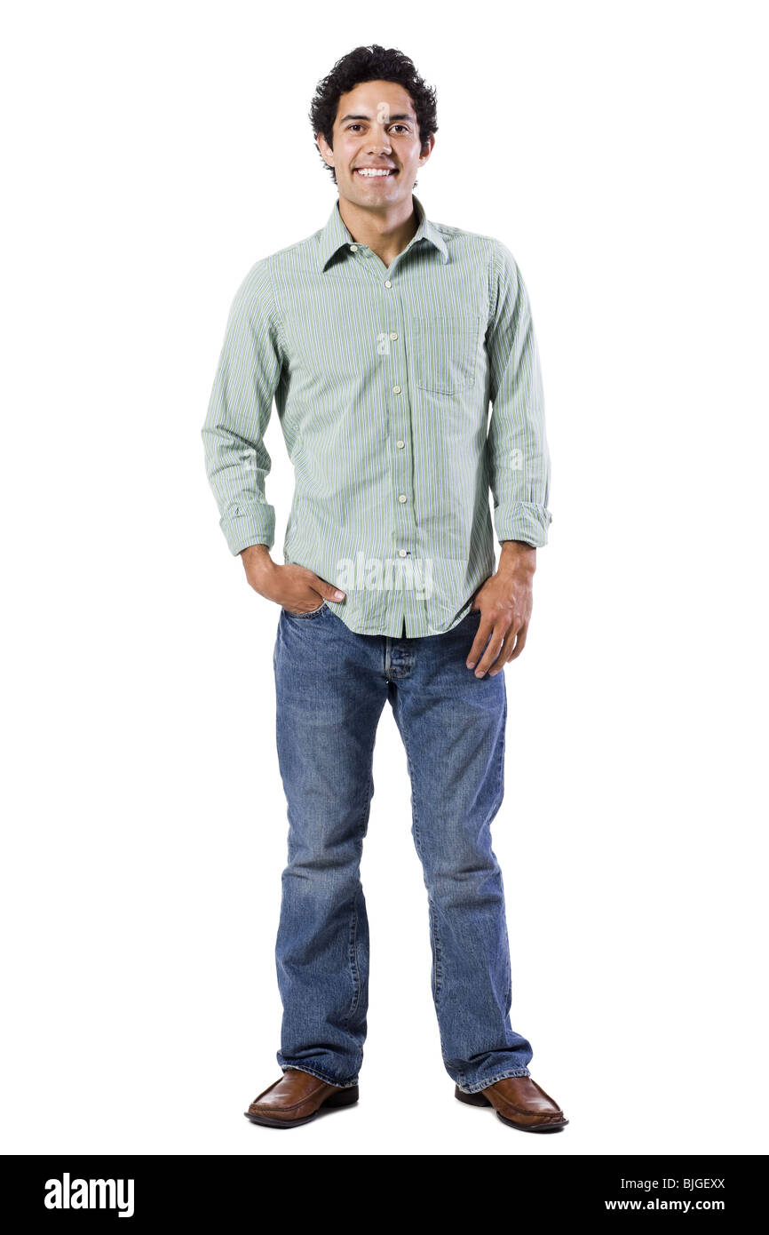 man with hand in his pocket Stock Photo - Alamy