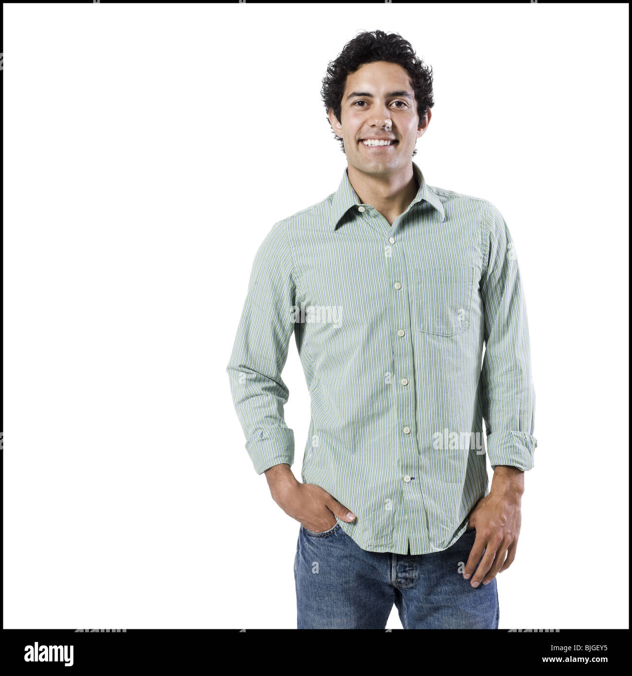 man with hand in his pocket Stock Photo - Alamy
