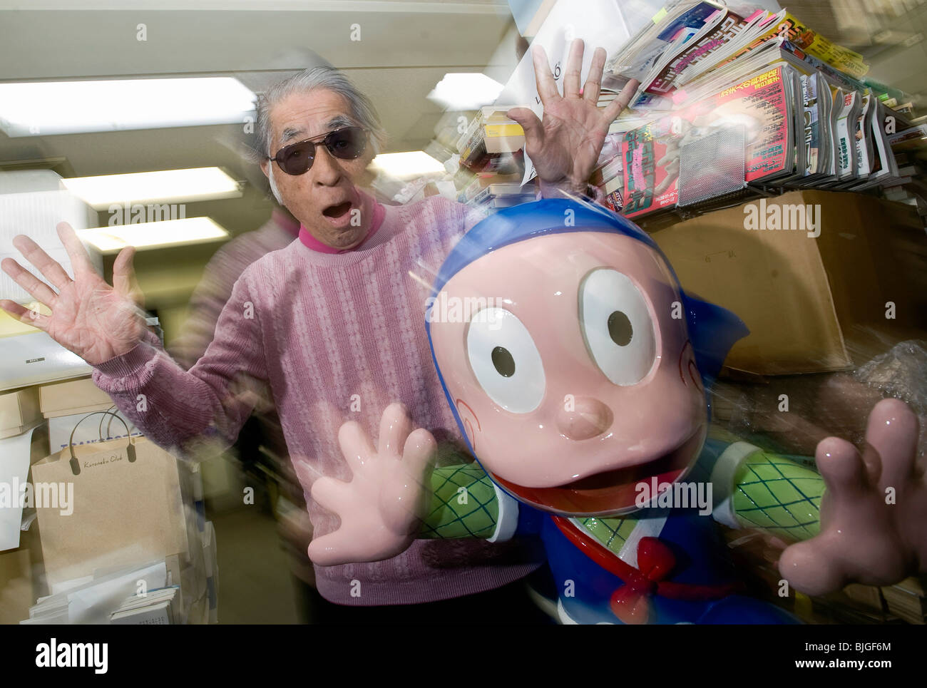 Manga artist Motoo Abiko, better know as Fujiko A Fujio, or one half of ...