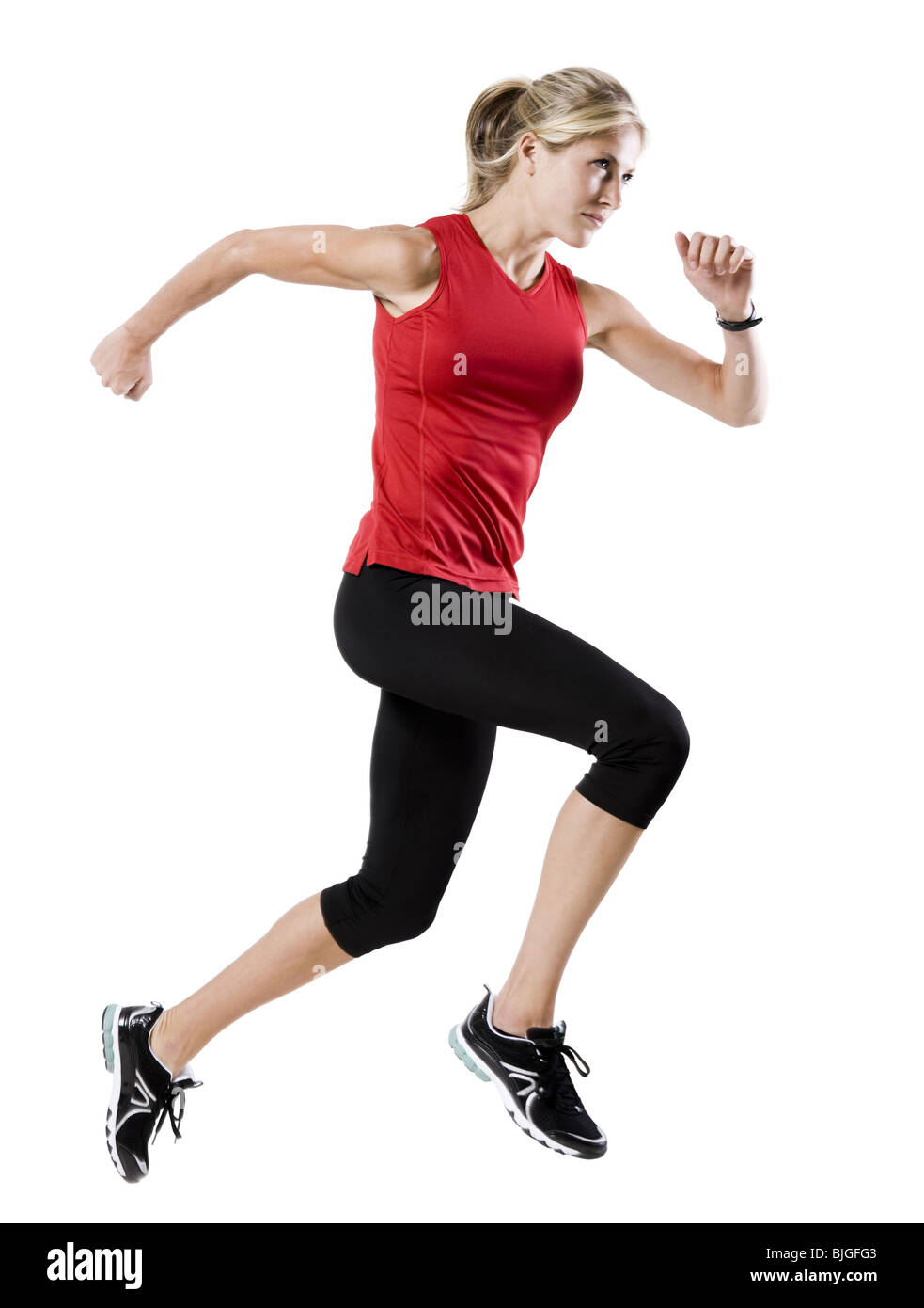 Woman running top view Cut Out Stock Images & Pictures - Alamy