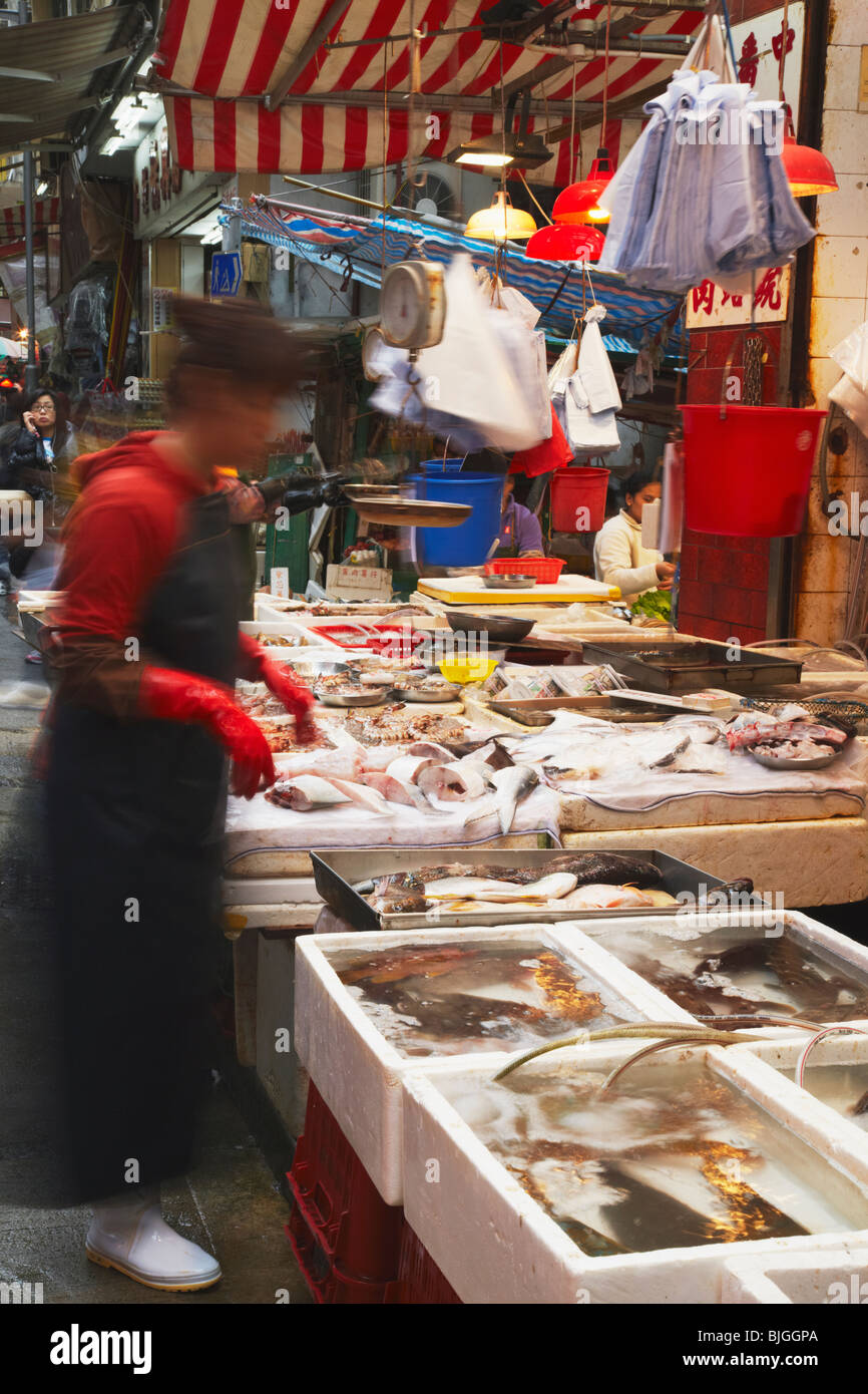 Seafood stall on Peel Street, Central, Hong Kong, China Stock Photo - Alamy