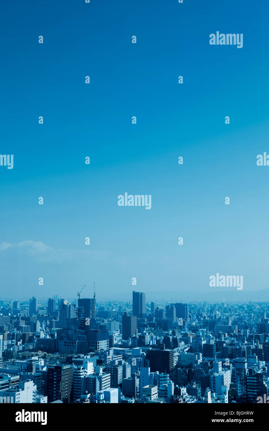 Cityscape with blue sky Stock Photo - Alamy