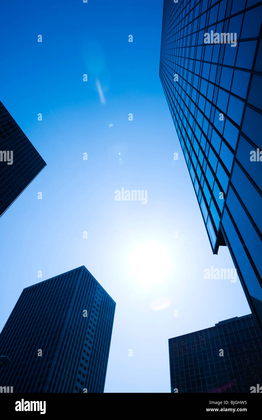 Skyscrapers and blue sky Stock Photo - Alamy
