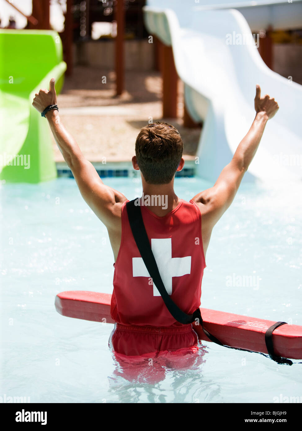 lifeguard at a waterpark Stock Photo - Alamy