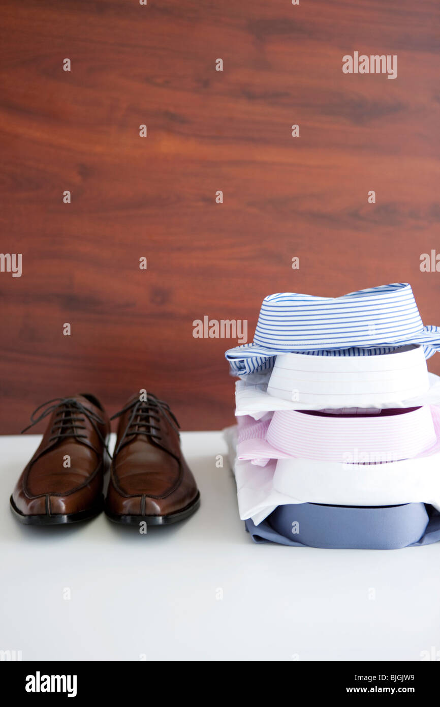 Folded shirts hi-res stock photography and images - Alamy