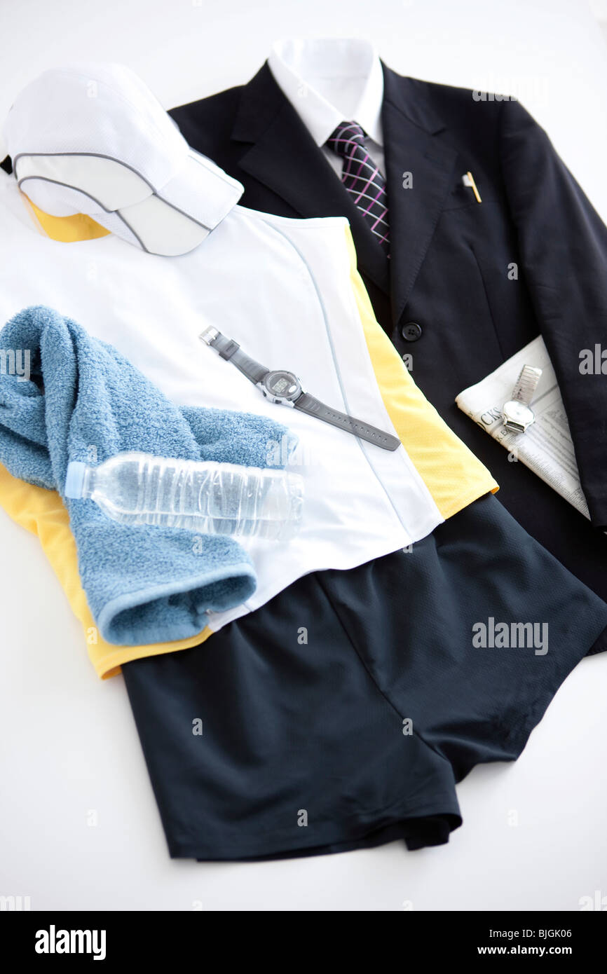 Sportswear and businesswear Stock Photo - Alamy