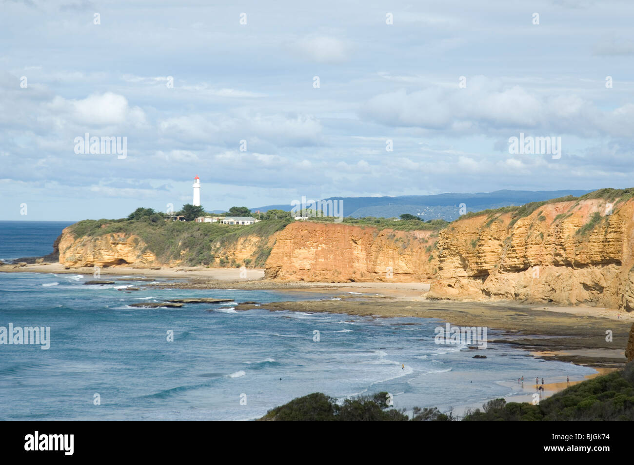 the coastline around Cape point and Split point lighthouse Aireys inlet ...