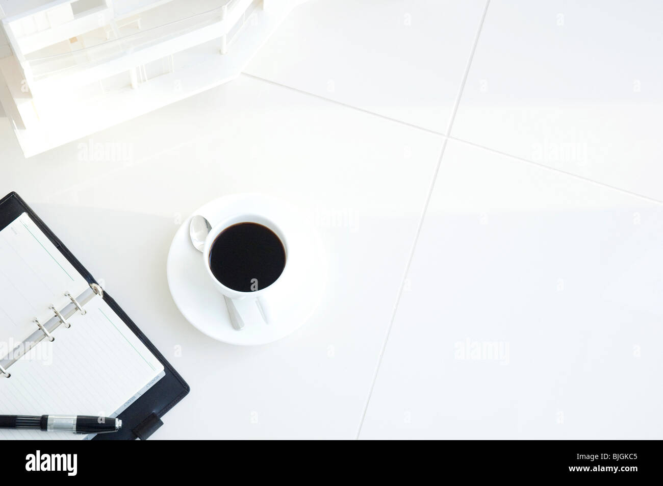 Coffee cup and model building hi-res stock photography and images - Alamy