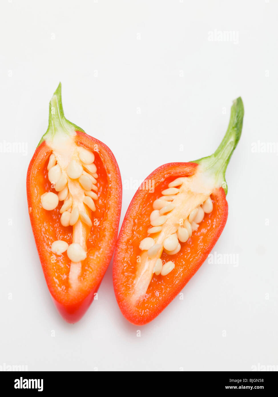Red chilli, halved Stock Photo - Alamy