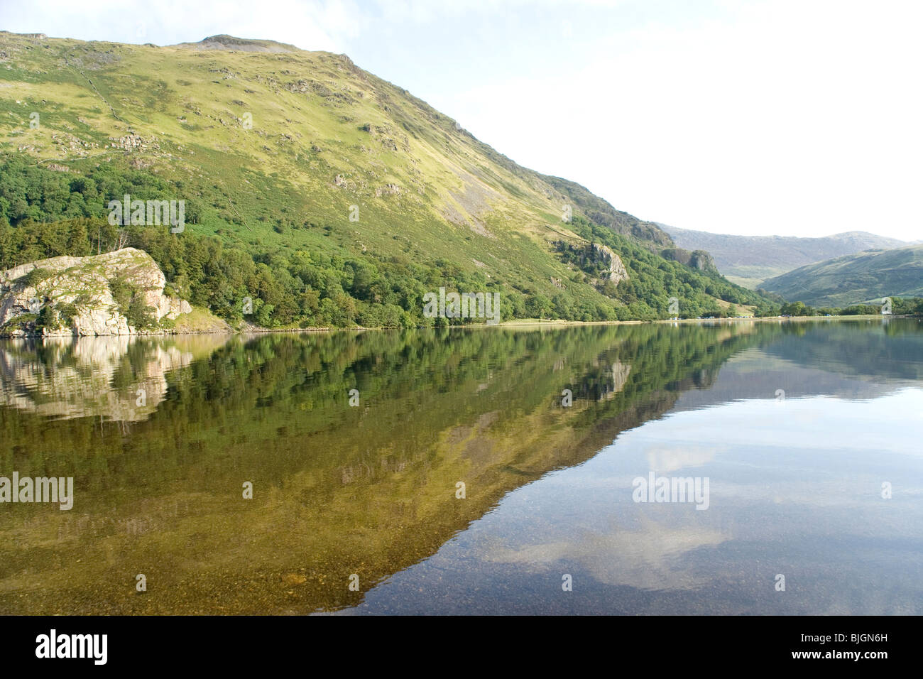 Llyn Dinas in the Gwynant valley in Snowdonia, North Wales Stock Photo - Alamy