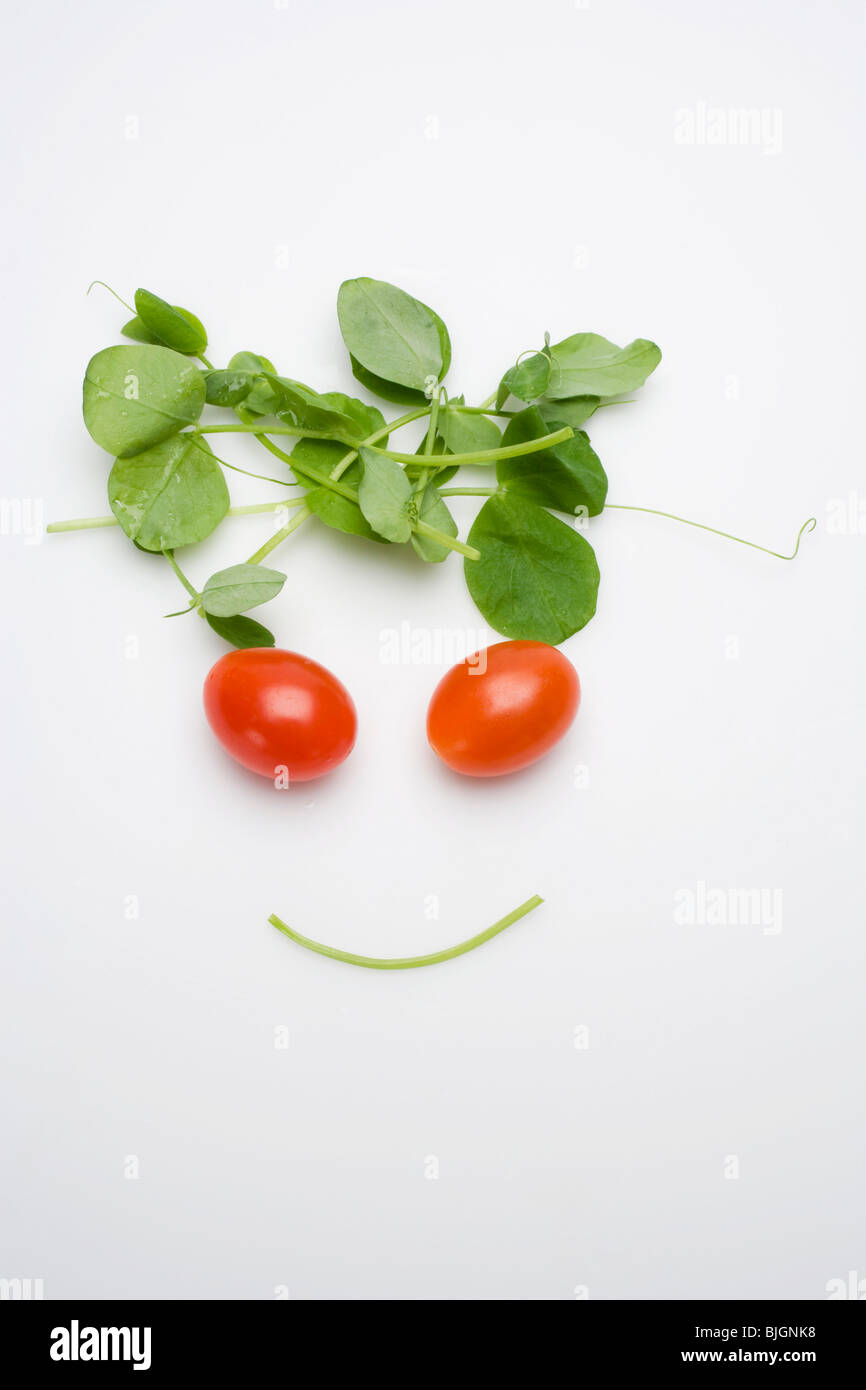 Happy vegetable face Stock Photo - Alamy