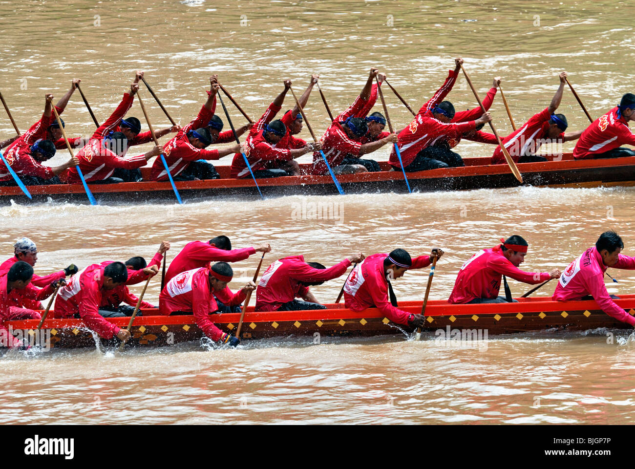 Swan boat races,Nan river,Phitsanulock,Thailand Stock Photo - Alamy