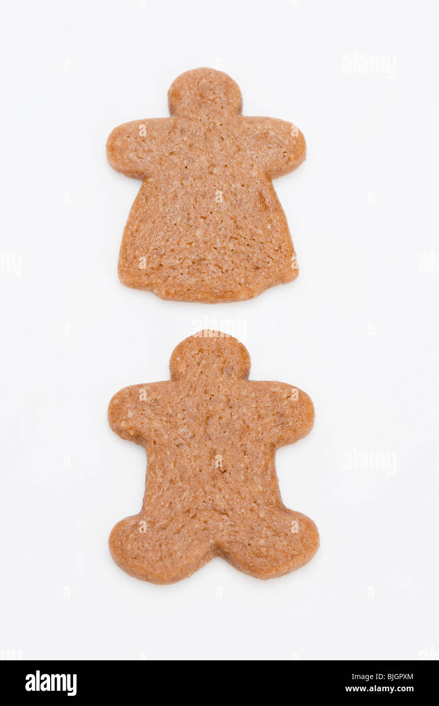 Two gingerbread men Stock Photo - Alamy