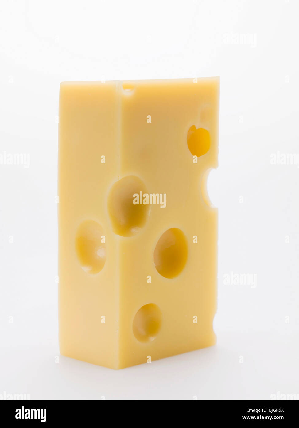 Piece of Emmental cheese Stock Photo - Alamy