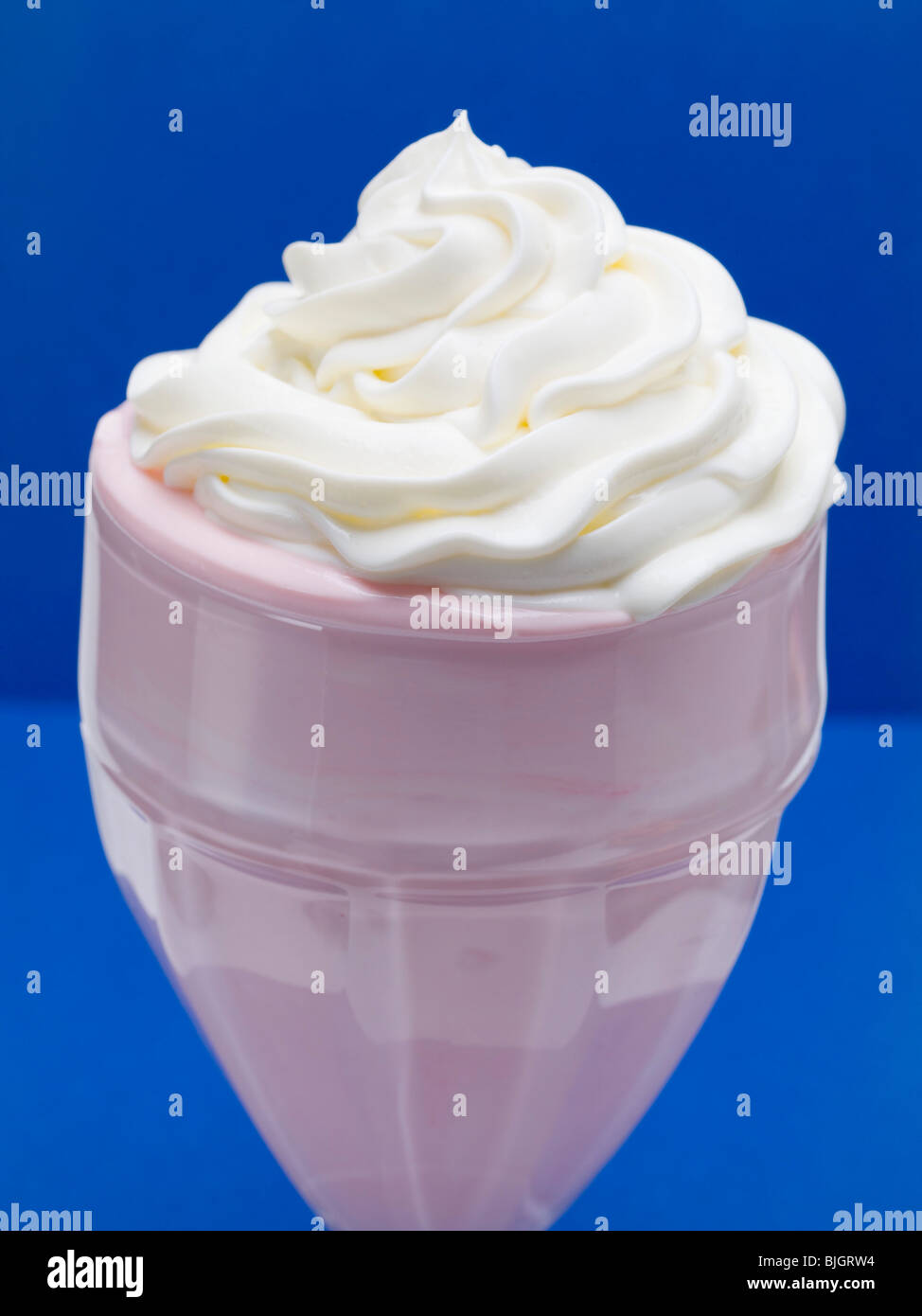 Milkshake with cream Stock Photo - Alamy
