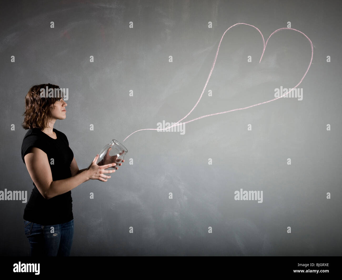 heart coming out of a jar Stock Photo - Alamy