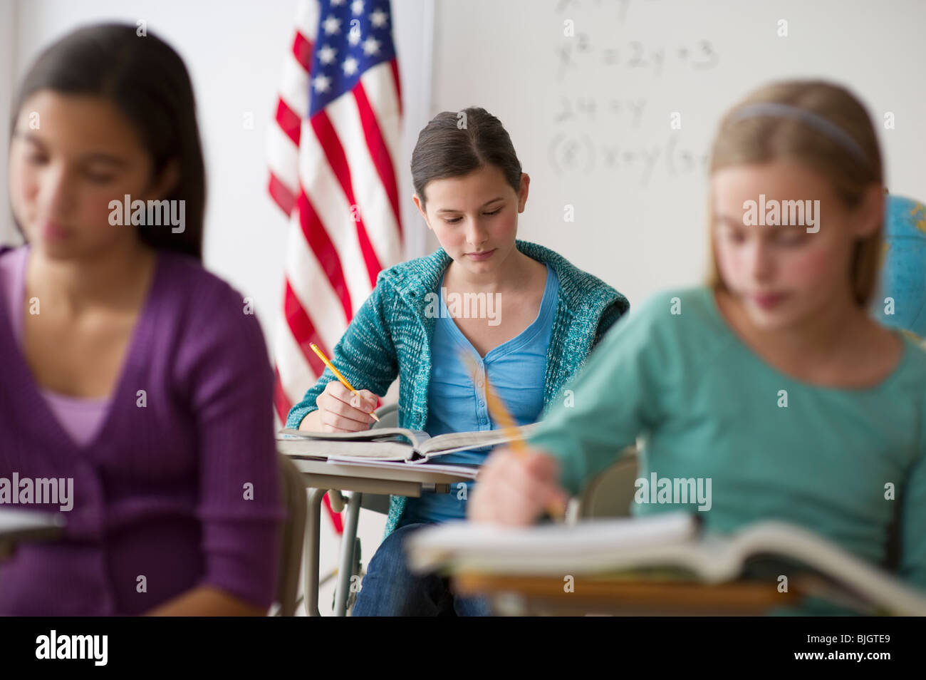 Students in classroom Stock Photo - Alamy