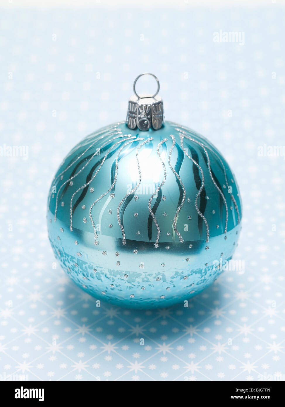 One turquoise Christmas bauble Stock Photo - Alamy