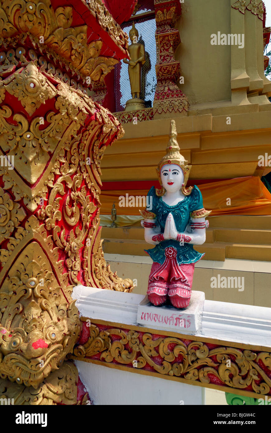 Guardian angel at Buddhist temple at Doi Tung,Chiangrai province ...