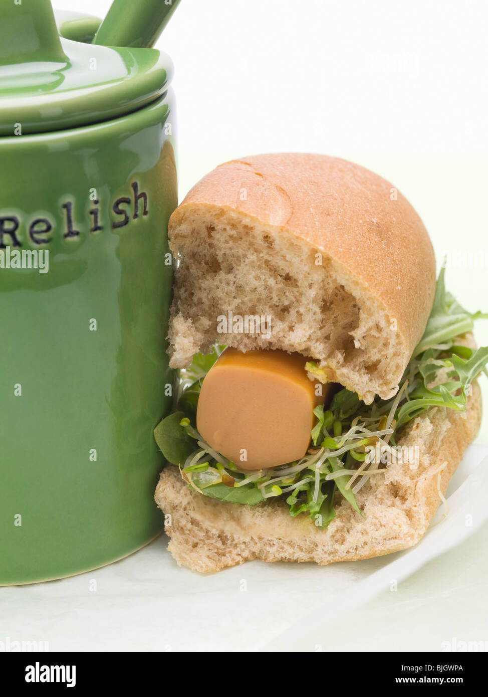 Hot dog cut hi-res stock photography and images - Alamy