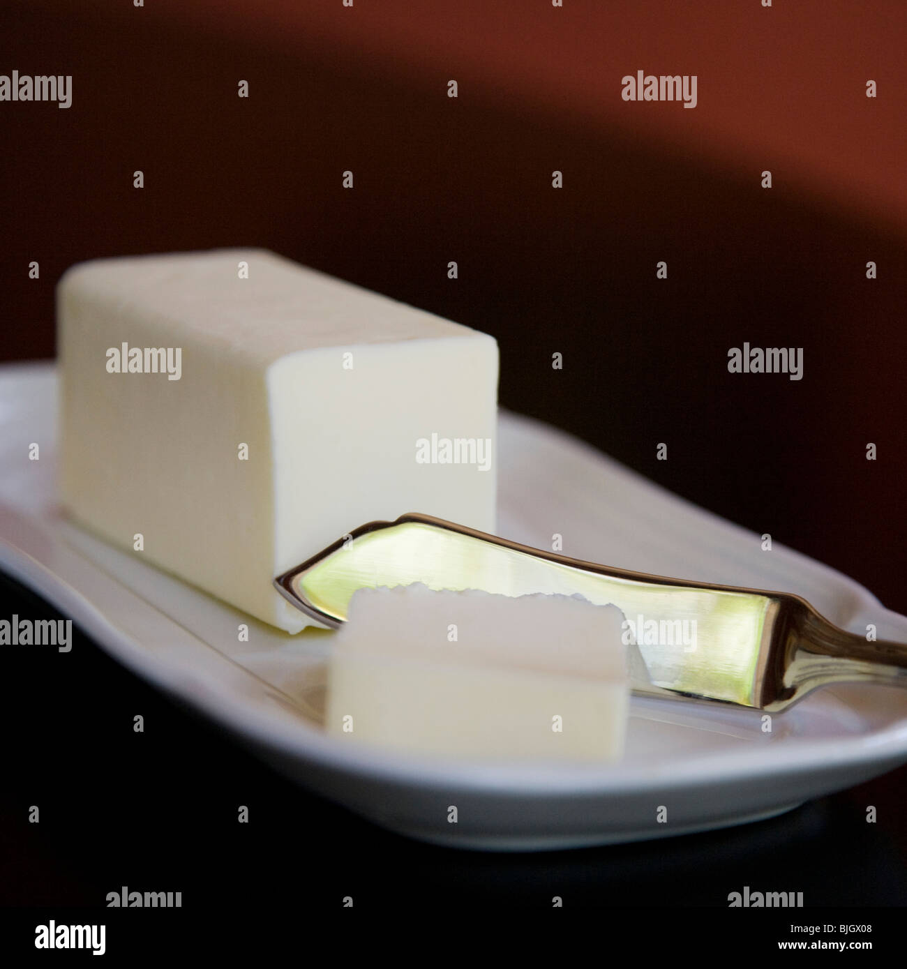 butter on a butter dish Stock Photo - Alamy