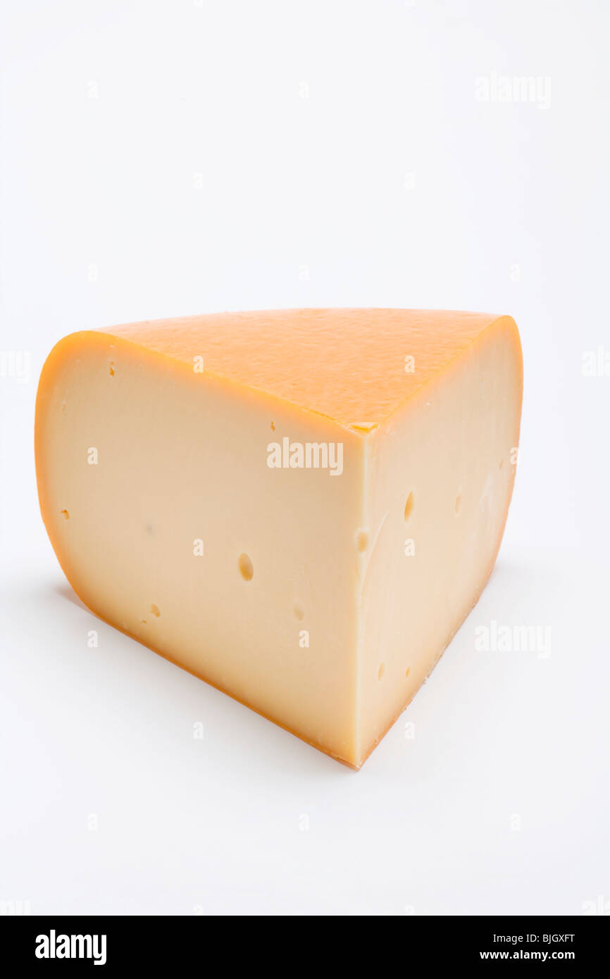 A piece of Edam cheese Stock Photo - Alamy