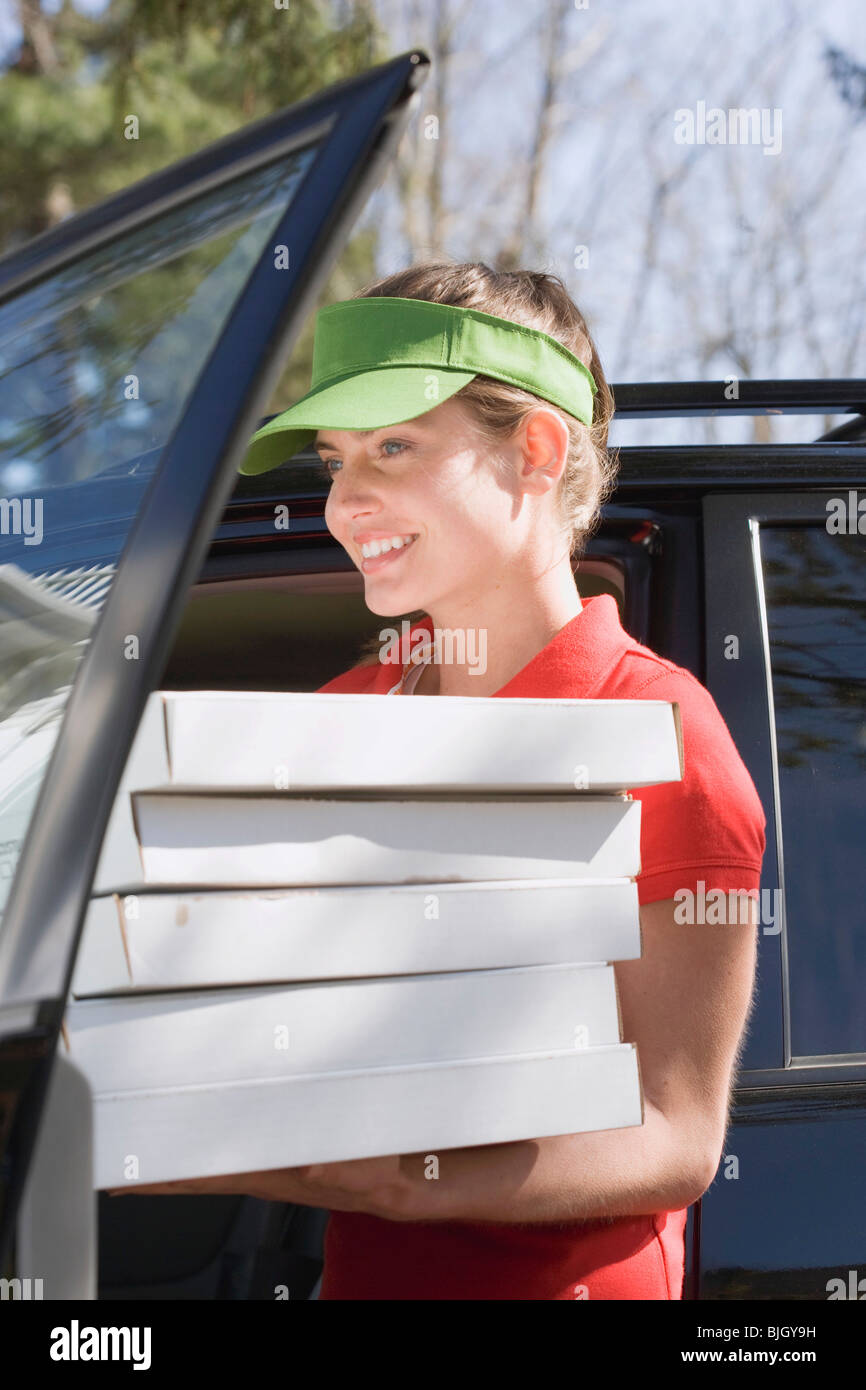 Woman boxes outside hi-res stock photography and images - Alamy